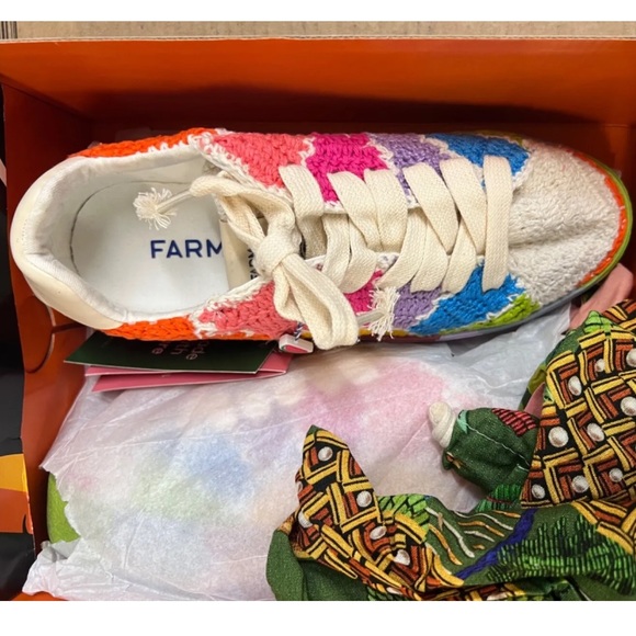 FARM Rio | Shoes | Farm Rio Crochet Sunset Platform Sneakers | Poshmark